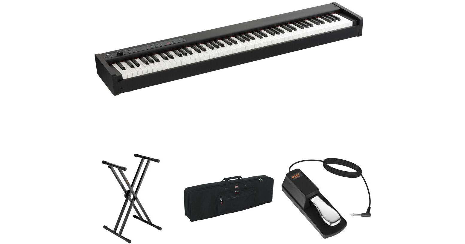 Korg D1 88-Key Digital Stage Piano and Bundle Kit B&H Photo