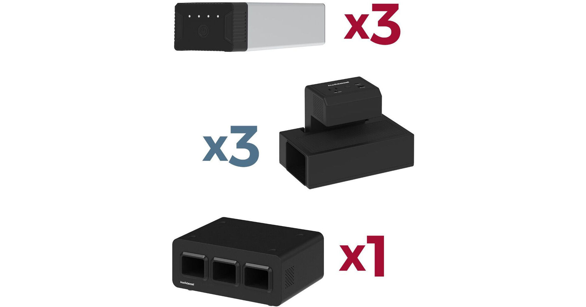 KwikBoost EdgePower Light Use Desktop Charging Stati KBEP-3B3C3