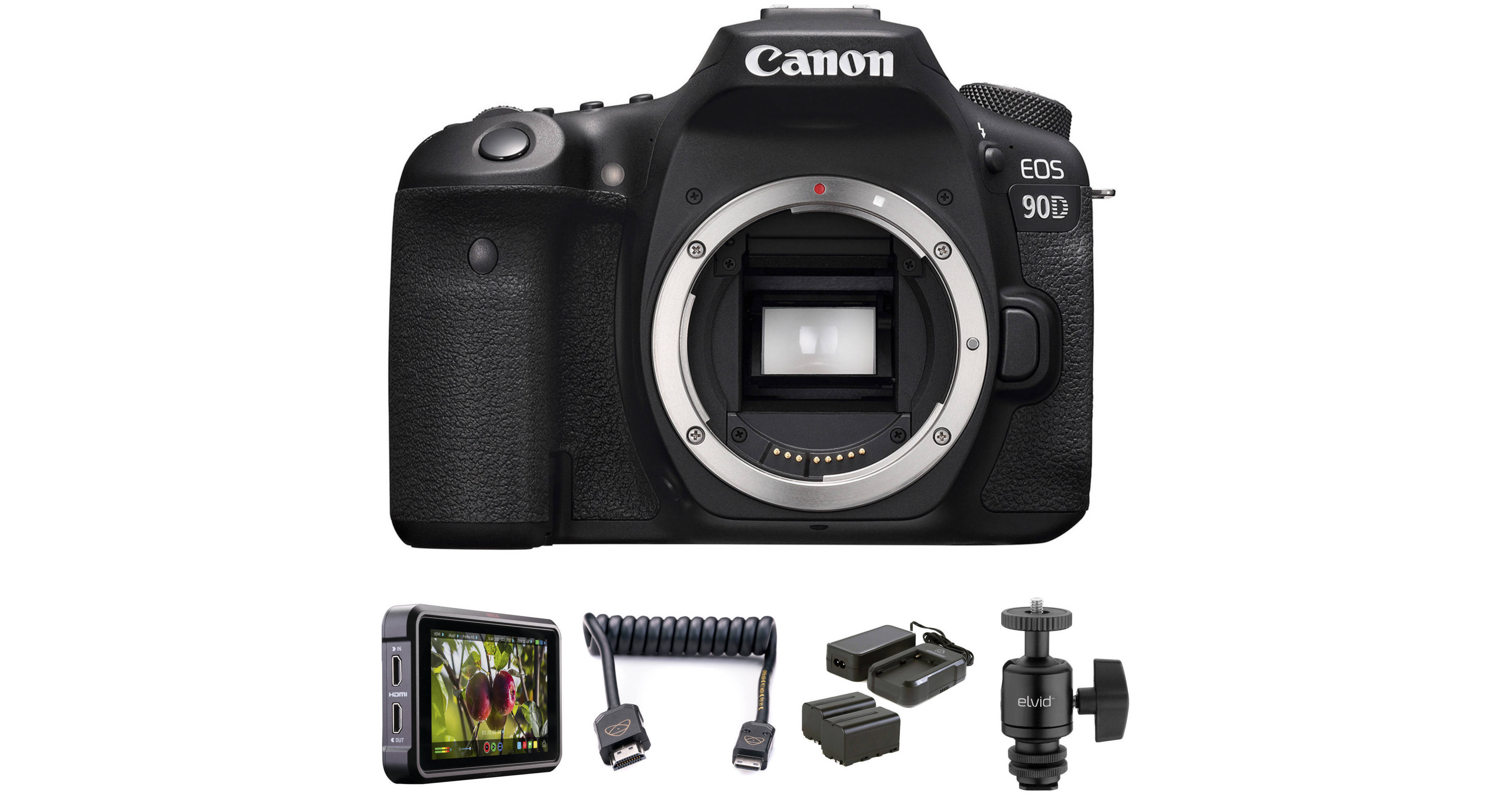 Canon EOS 90D DSLR Camera Body HDR Filmmaker Kit B&H Photo Video