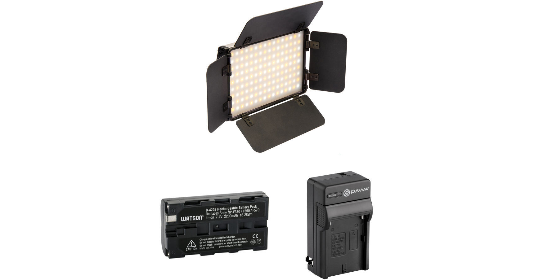 Genaray Ultra-thin Bicolor On-Camera Light Kit with Battery and