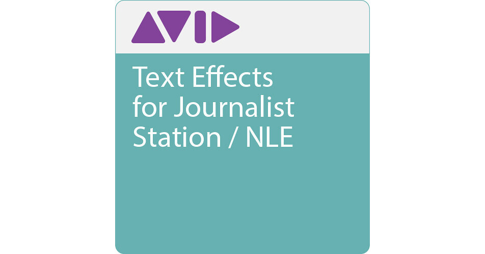 Avid Text Effects For Journalist Station / NLE 0100-34125-01 B&H