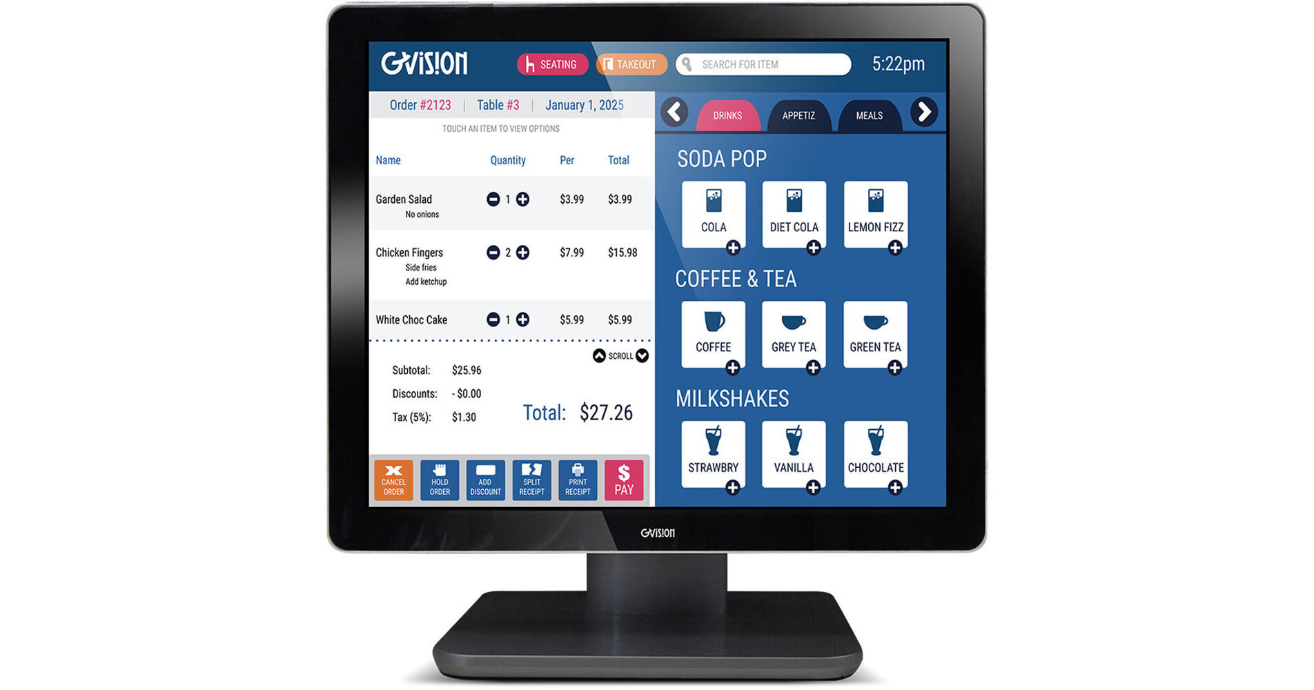 GVision USA 17" Desktop Projected Capacitive Touch D17ZH-AV-45P0