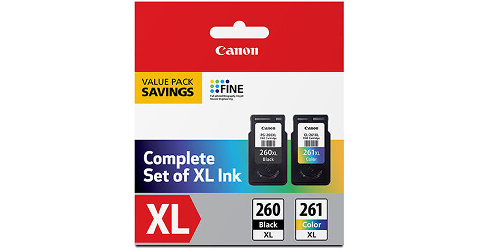 Canon PG-260 Black XL/CL-261 Color XL Value Pack 3706C005 B&H