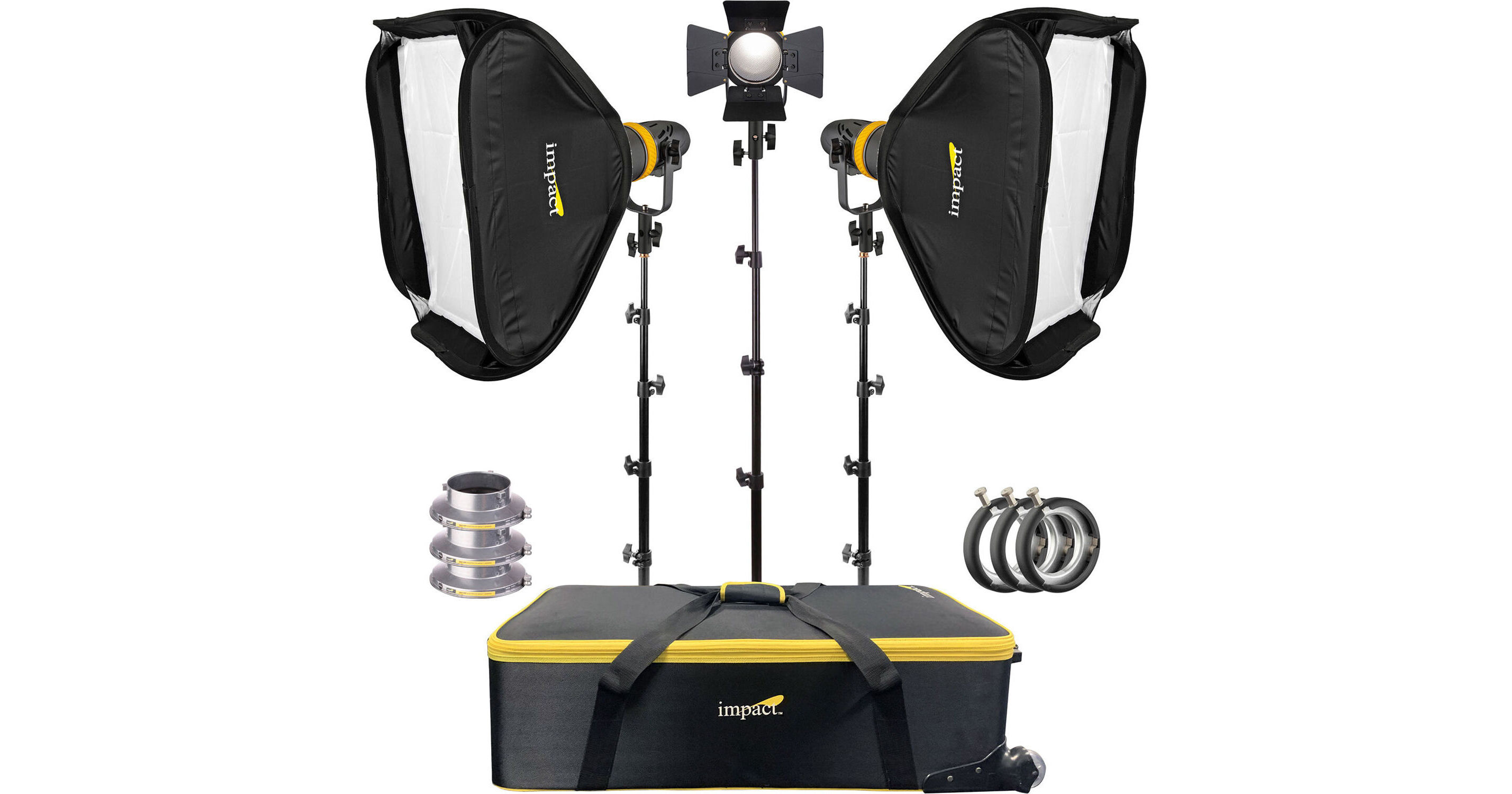 Genaray Torpedo Bi-Color LED 3-Light Deluxe Kit B&H Photo Video