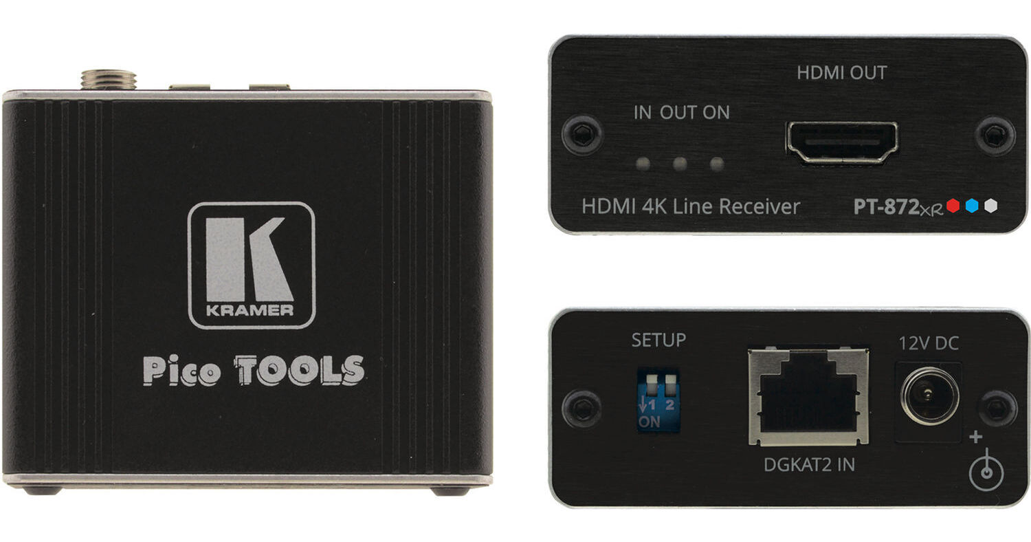Kramer 4K HDR HDMI Compact PoC Receiver over Long-Reach PT-872XR