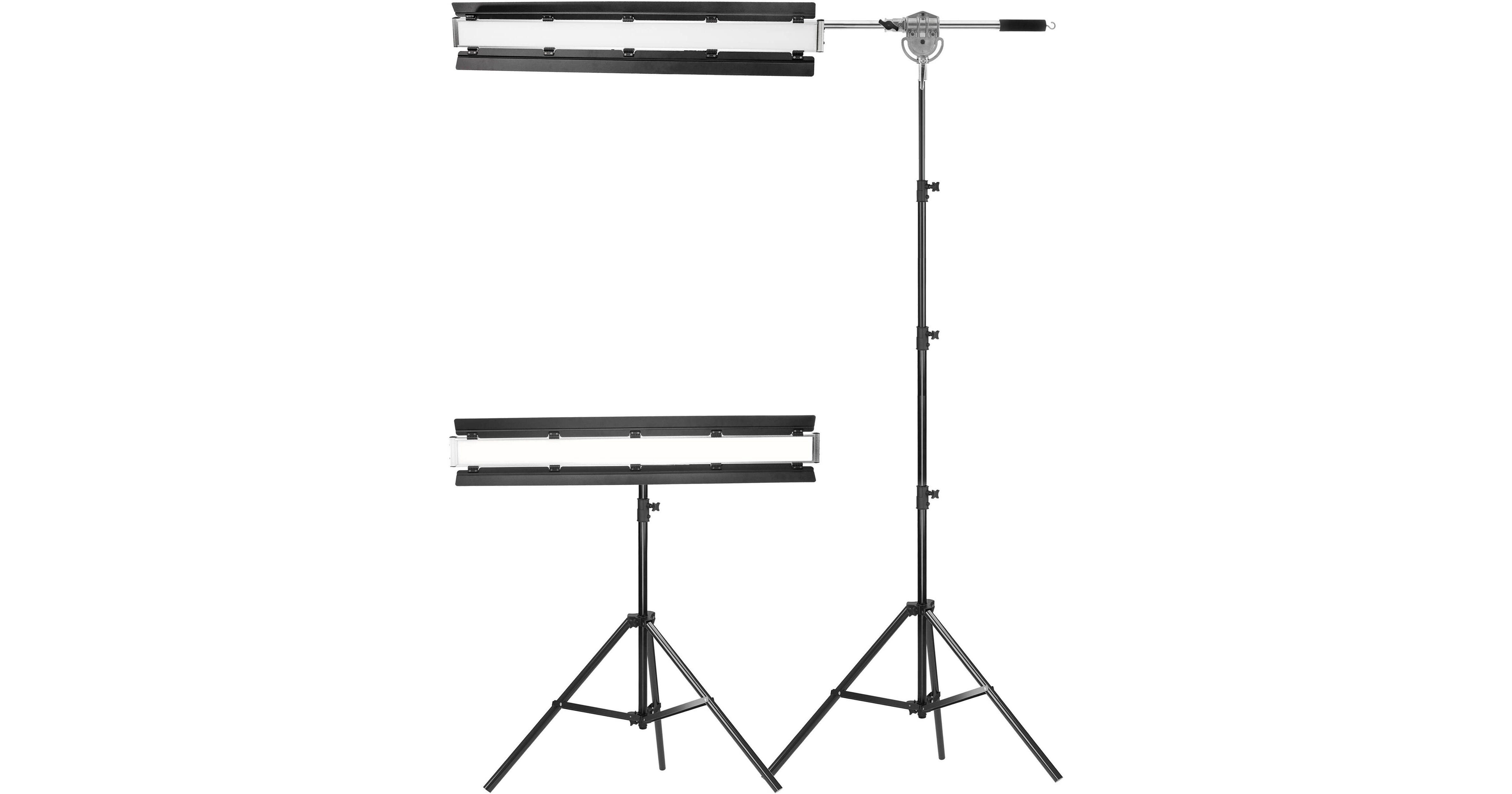 Genaray Portrait 2-Light Kit with Stands and Boom Arm B&H Photo