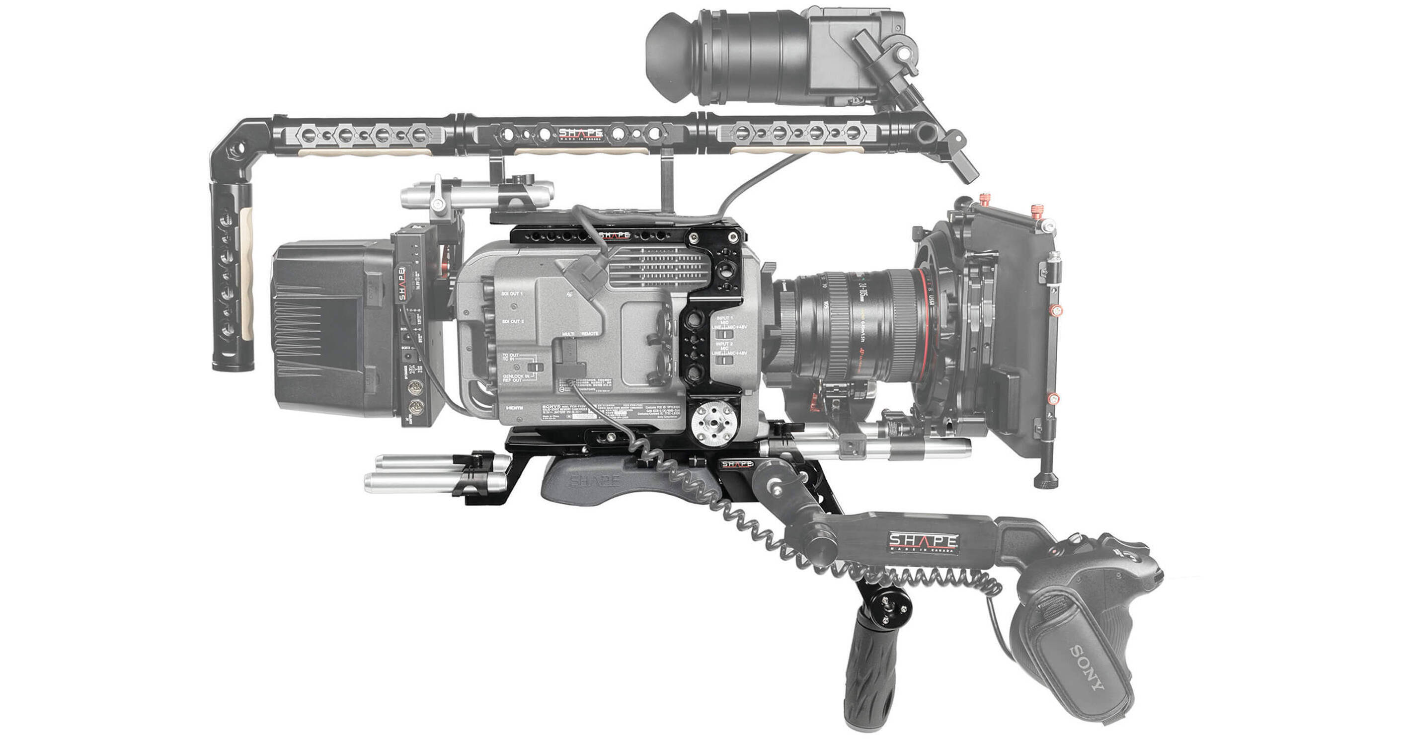 SHAPE Camera Cage Baseplate with Handle for Sony FX9 FX9BR B&H