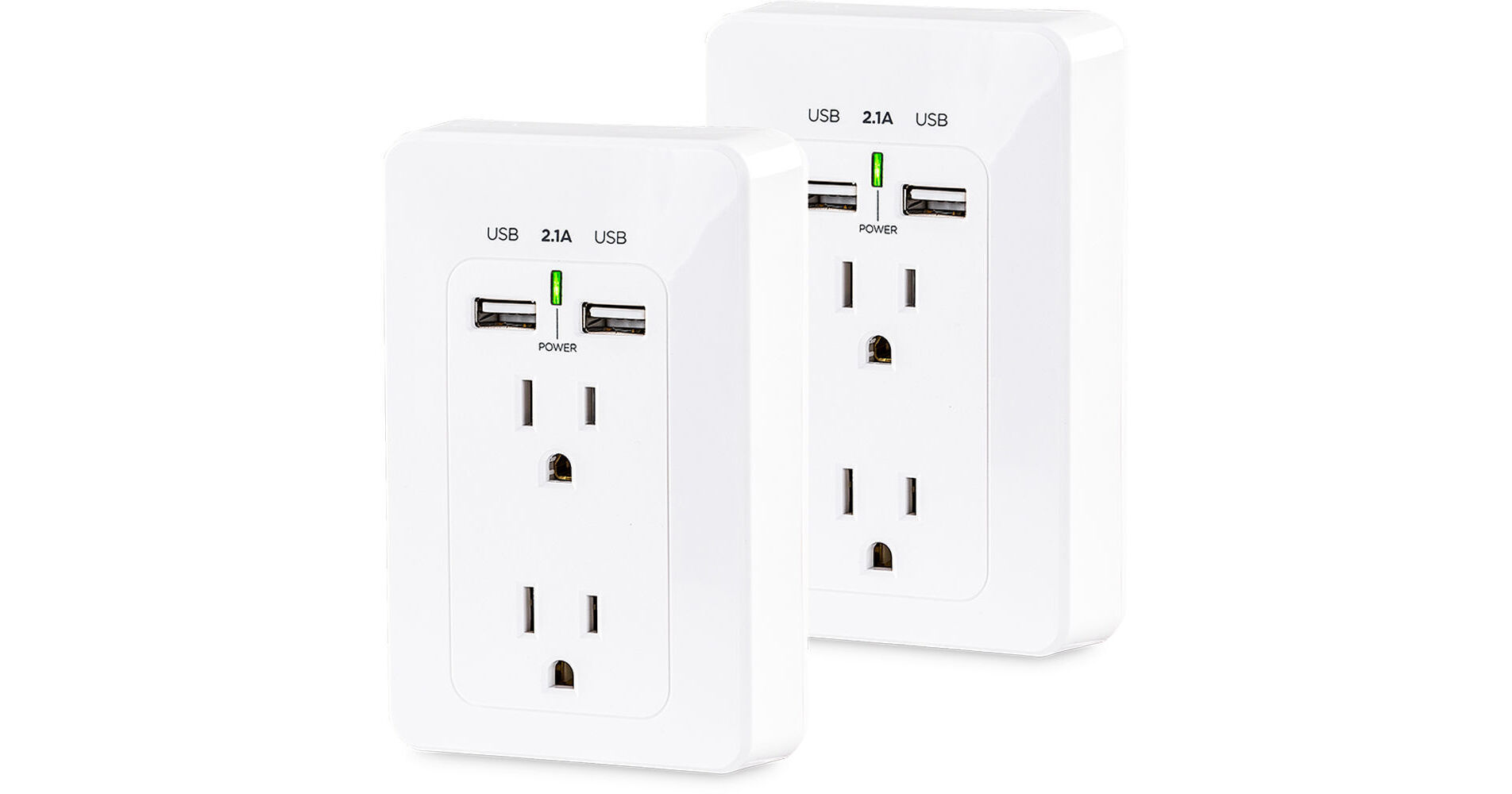 CyberPower 2-Outlet Wall Tap with 2 USB Ports (2-Pack) MP18HO007