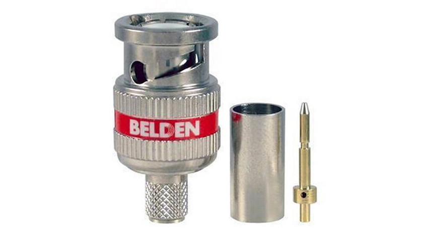 Belden 12 GHz UHD BNC 3-Piece Crimp Connector 4505RBUHD3 B50 B&H