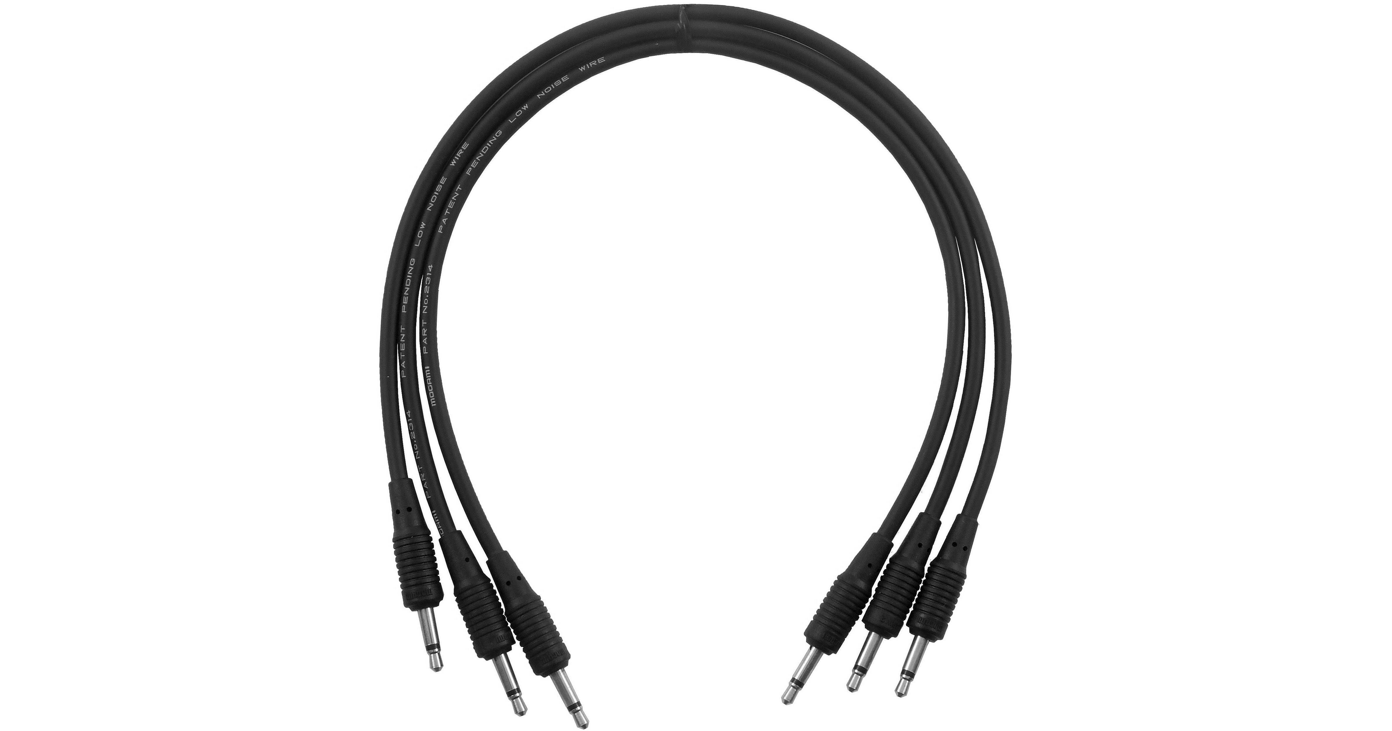 Mogami 3.5 TS Mono to 3.5 TS Cable (2', 3-Pack) PP35MOD023PK B&H