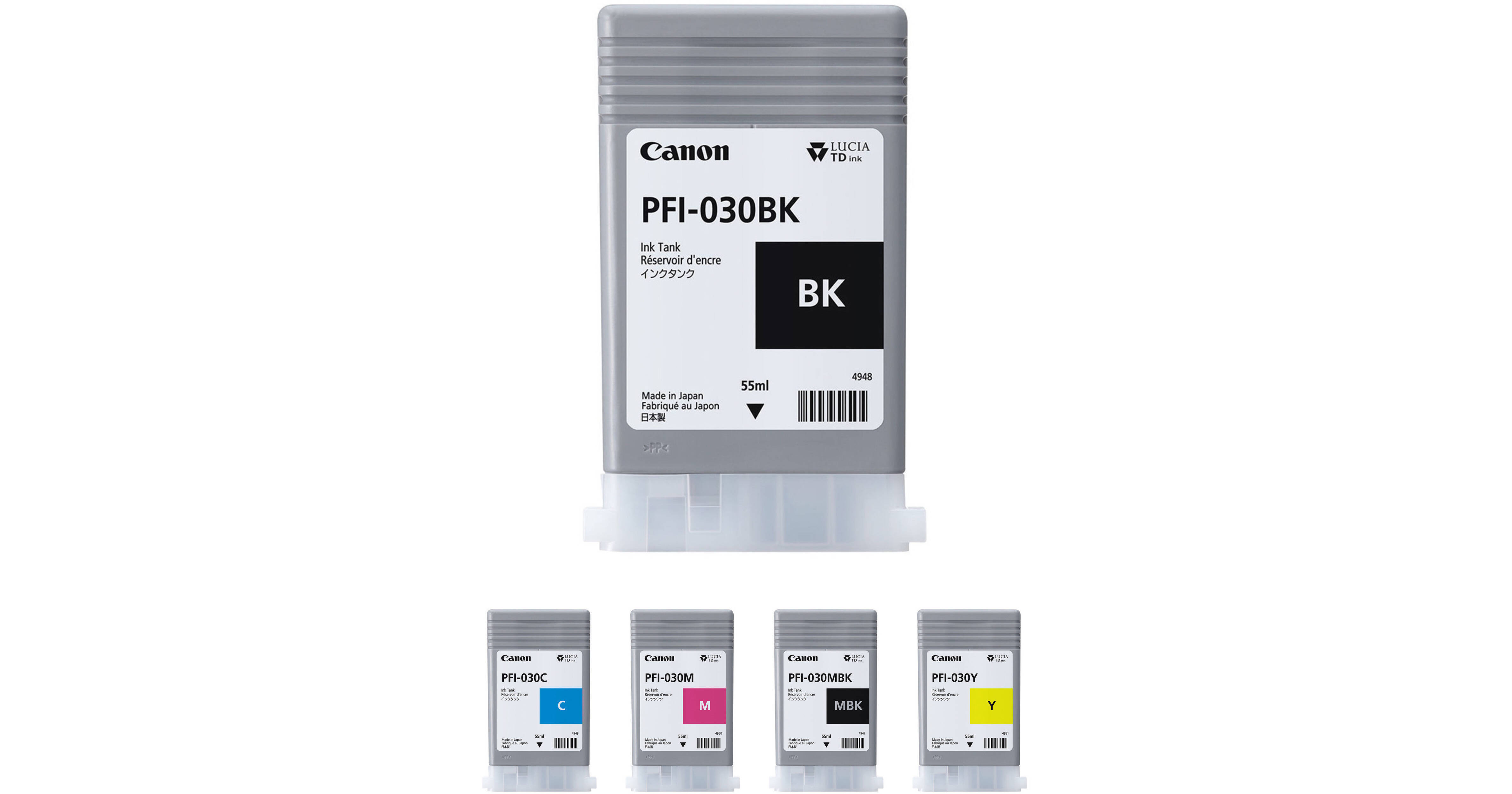Canon PFI-030 Ink Tank Bundle for Select Canon Large Format