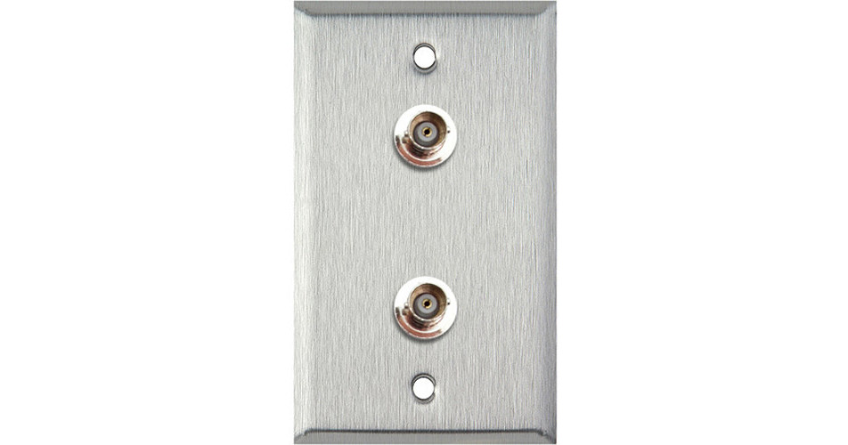 TecNec 1-Gang Wall Plate with 2 BNC Female Connectors WPBA-1102