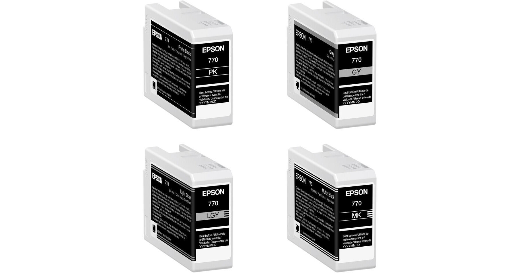 Epson UltraChrome PRO10 Black and Gray Ink Cartridge Set B&H