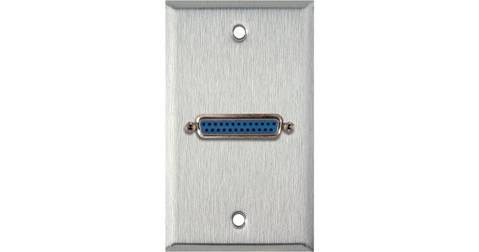 My Custom Shop 25-Pin D-Sub Wall Plate (Stainless Steel)