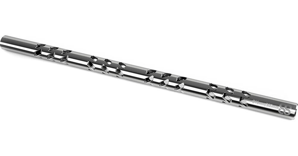 8Sinn 15mm Threaded Stainless Steel Rod with Cutouts 8-15SS-30