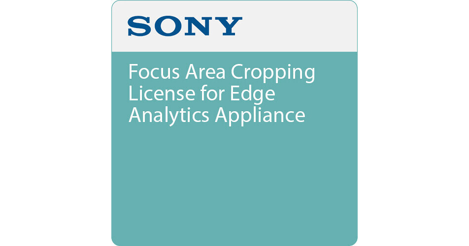 Sony Focus Area Cropping License for Edge Analytics REA-L0500