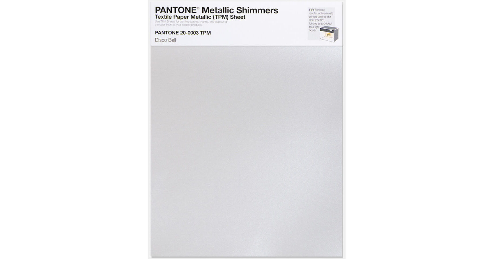 Pantone Metallic Shimmers Large TPM Sheet 20-000X TPM B&H Photo