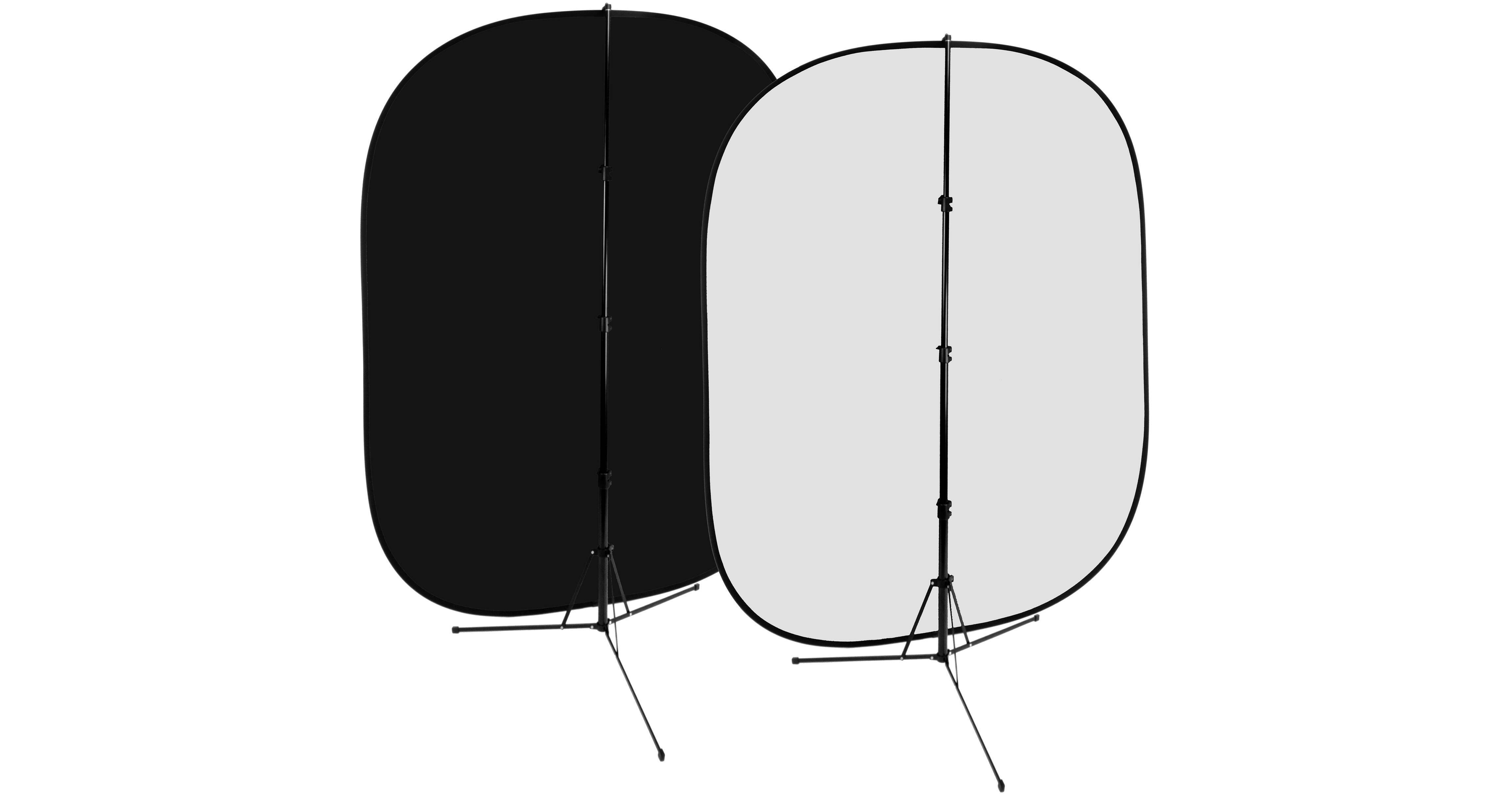 FotodioX 2-in-1 Collapsible Background Kit BACKGROUND-5X7-KIT-BW