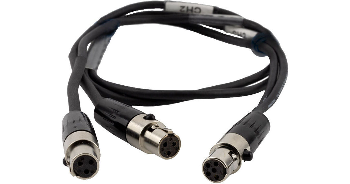 Lectrosonics TA5F to Dual-TA3F XLR Audio Cable (18") MCTA5TA3F2