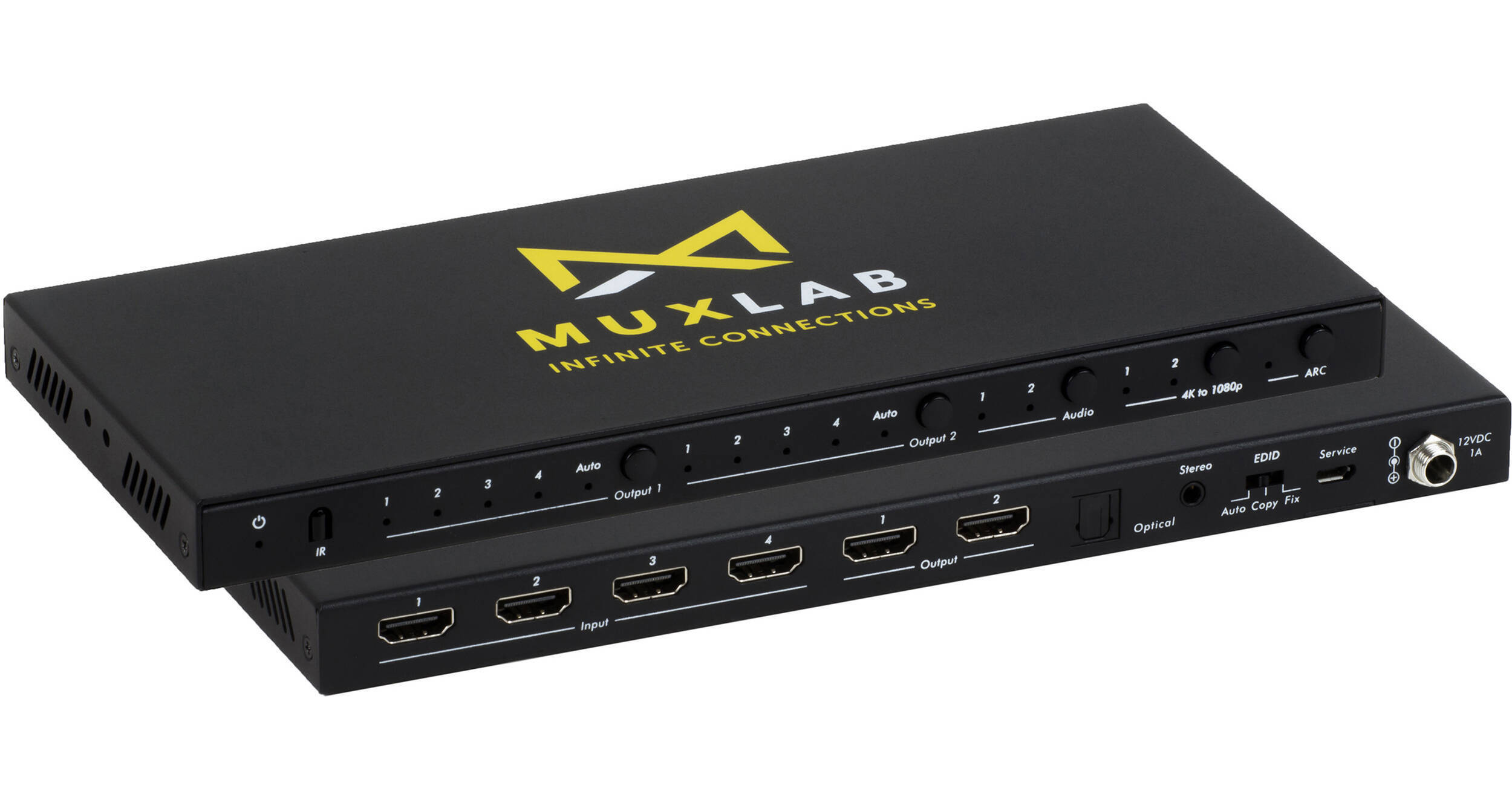 MuxLab 4x2 4K60 HDMI Matrix Switch 100510 B&H Photo Video