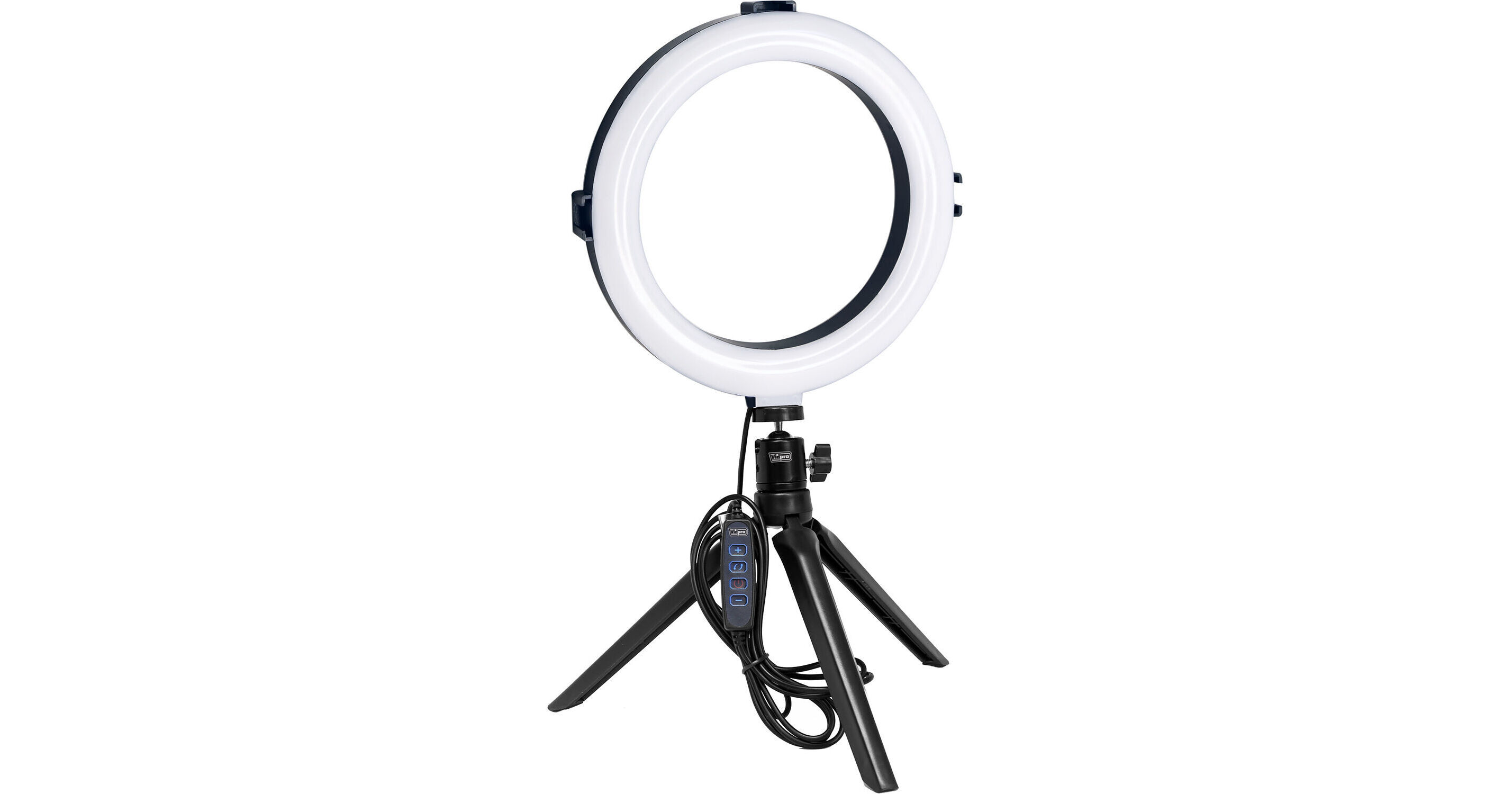 Vidpro 8" Bi-Color LED Ring Light Kit with Table Top Tripod RL-8