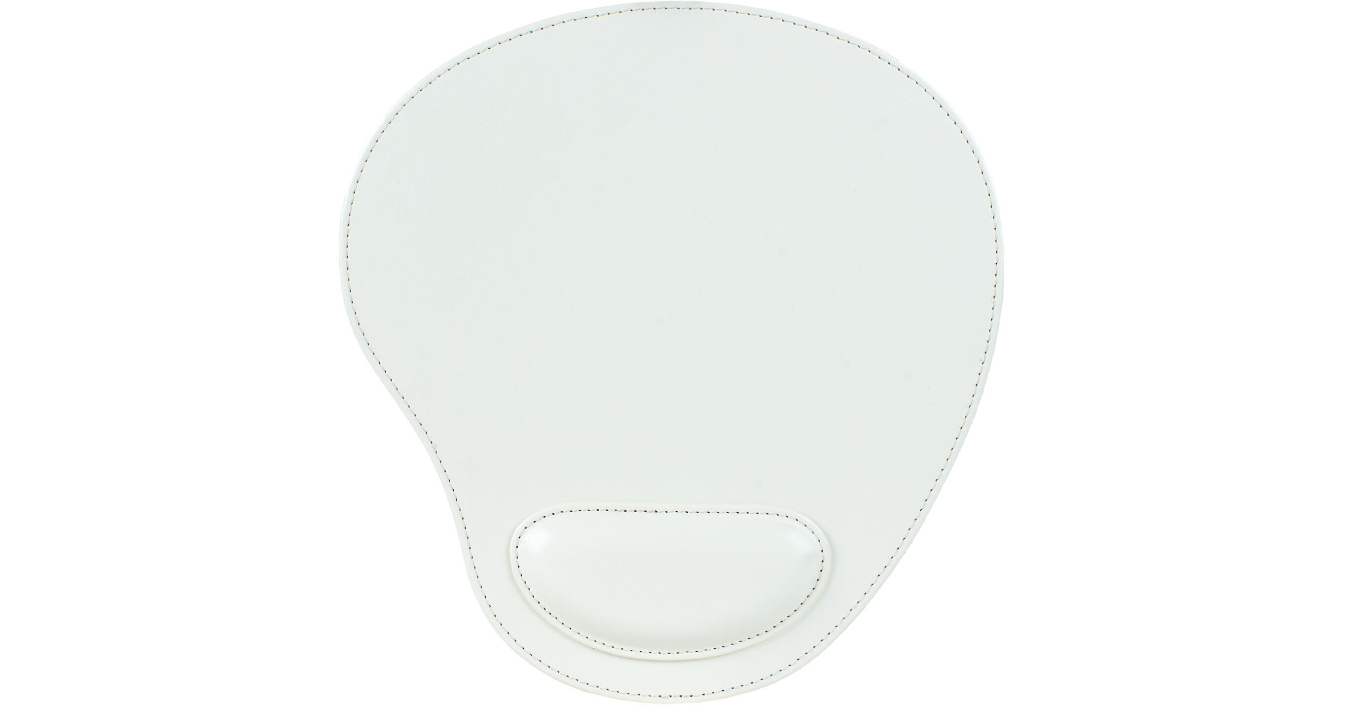 Londo Leather Oval Mouse Pad with Wrist Rest (White) OTTO433 B&H