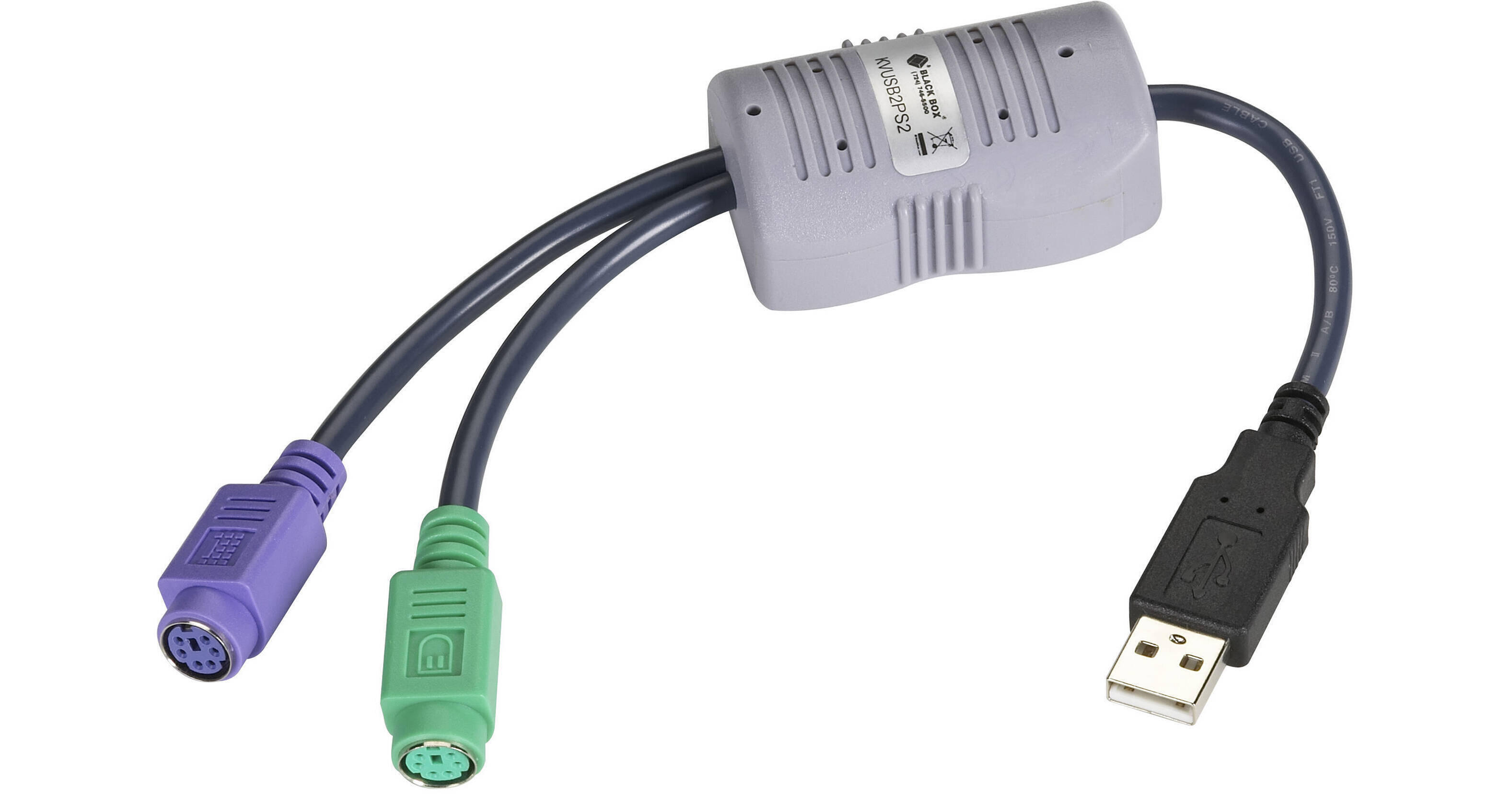 Black Box USB Keyboard to PS/2 Computer Converter KVUSB-PS2 B&H