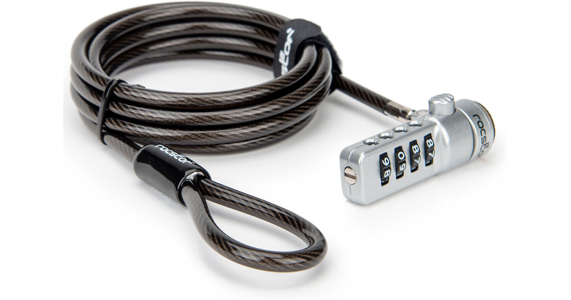 Rocstor Rocbolt Premium 4-Digit Combination Cable Lock