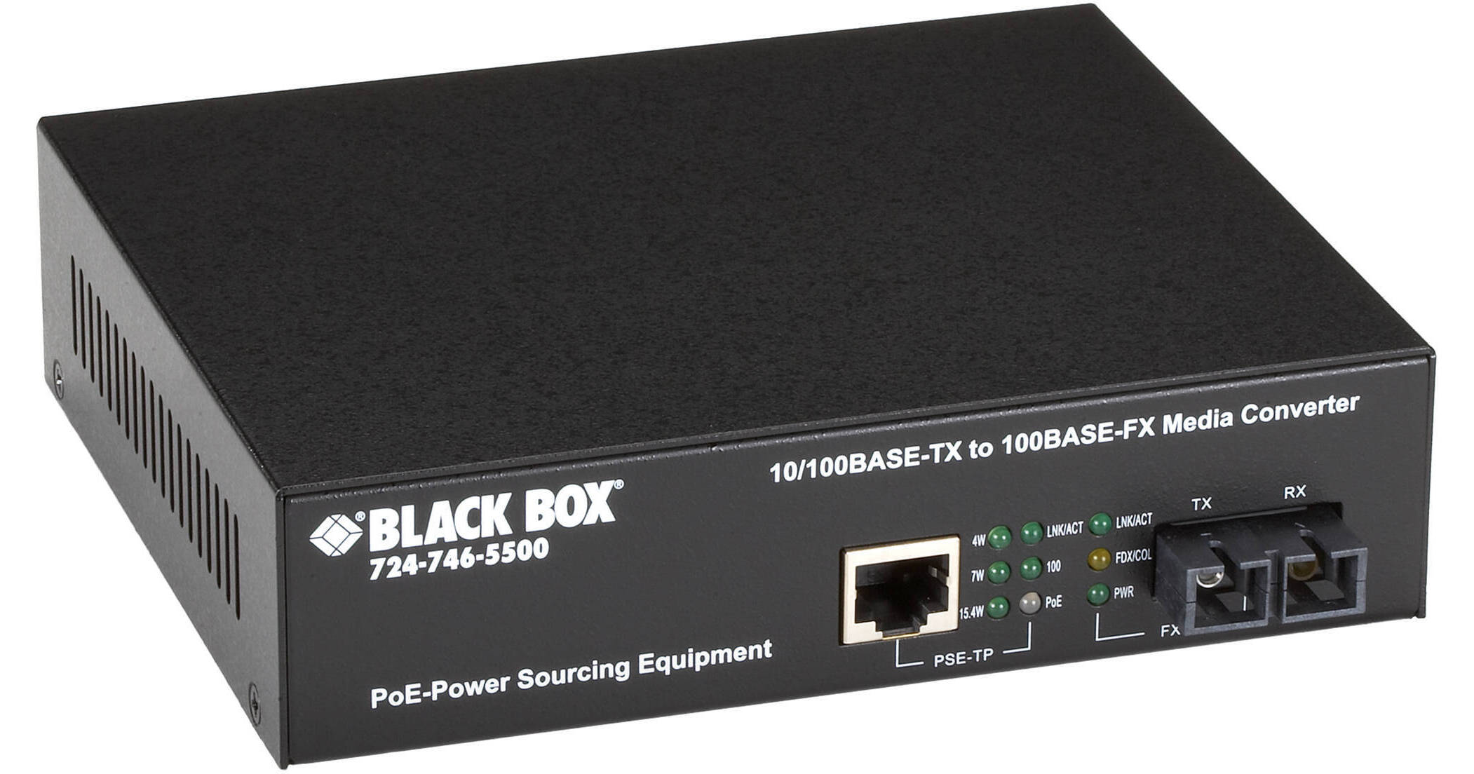 Black Box LPM602A Fast Ethernet PoE Media Converter LPM602A B&H