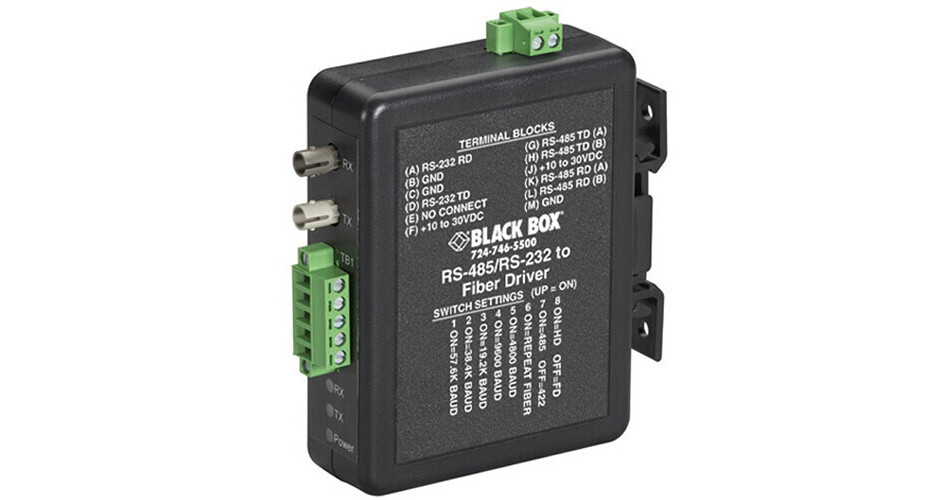 Black Box Async RS-232/-422/-485 (2) Extender Fiber MED101A B&H