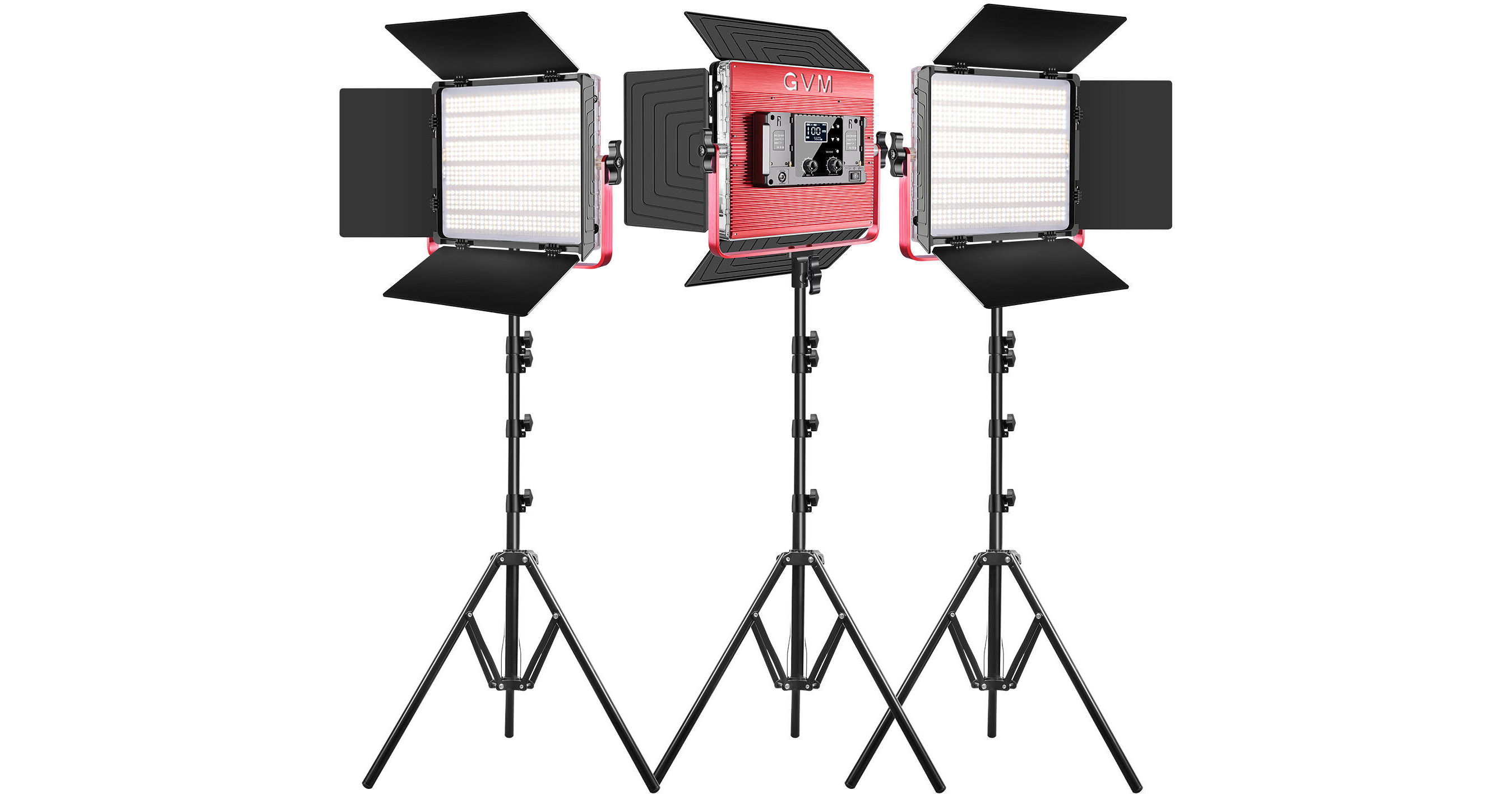 GVM 1200D RGB LED Light Panel (3-Light Kit) GVM-1200D-3L B&H