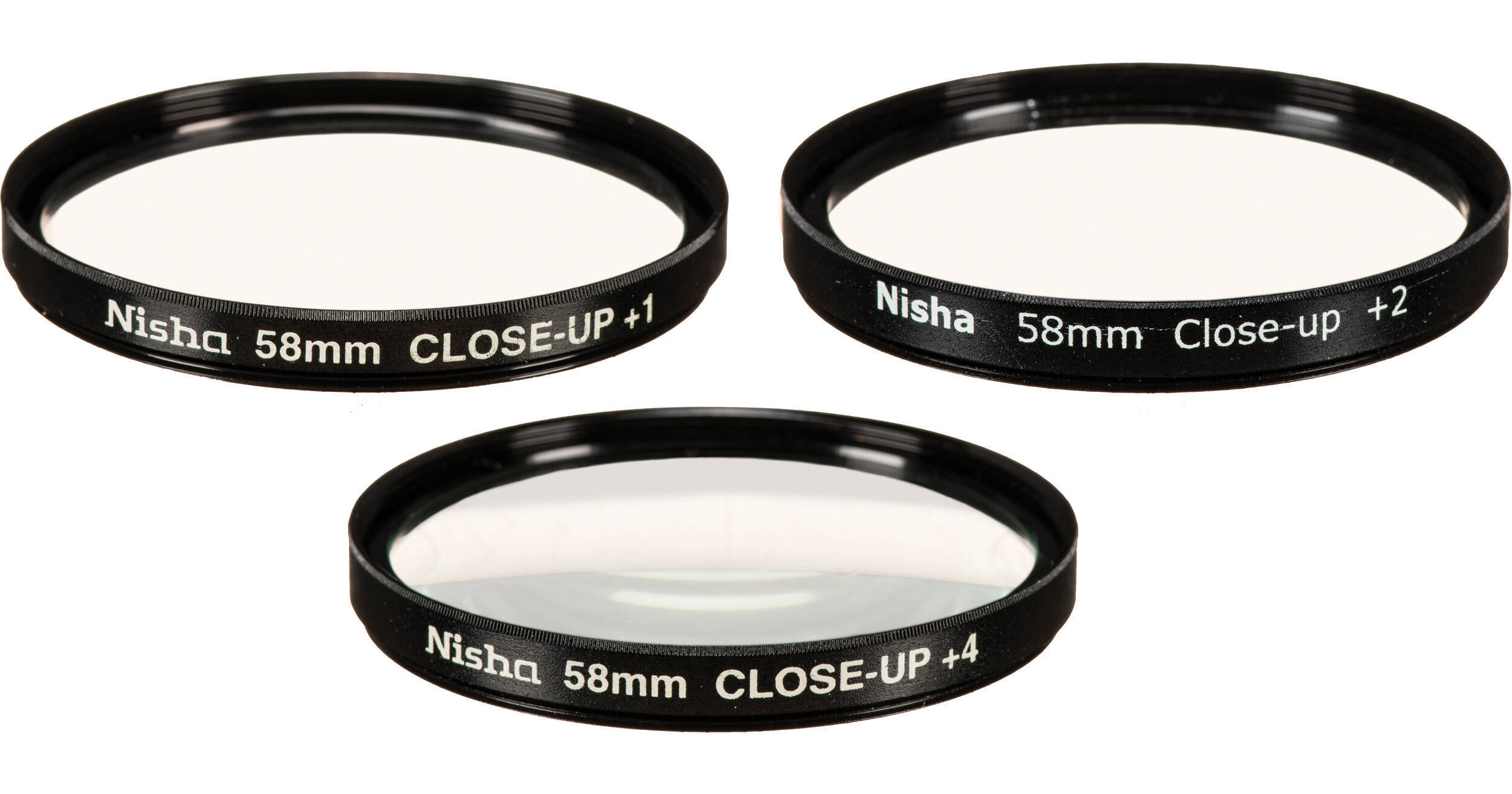 Nisha 58mm Close-Up Lens Set (+1/+2/+4) CU58 B&H Photo Video