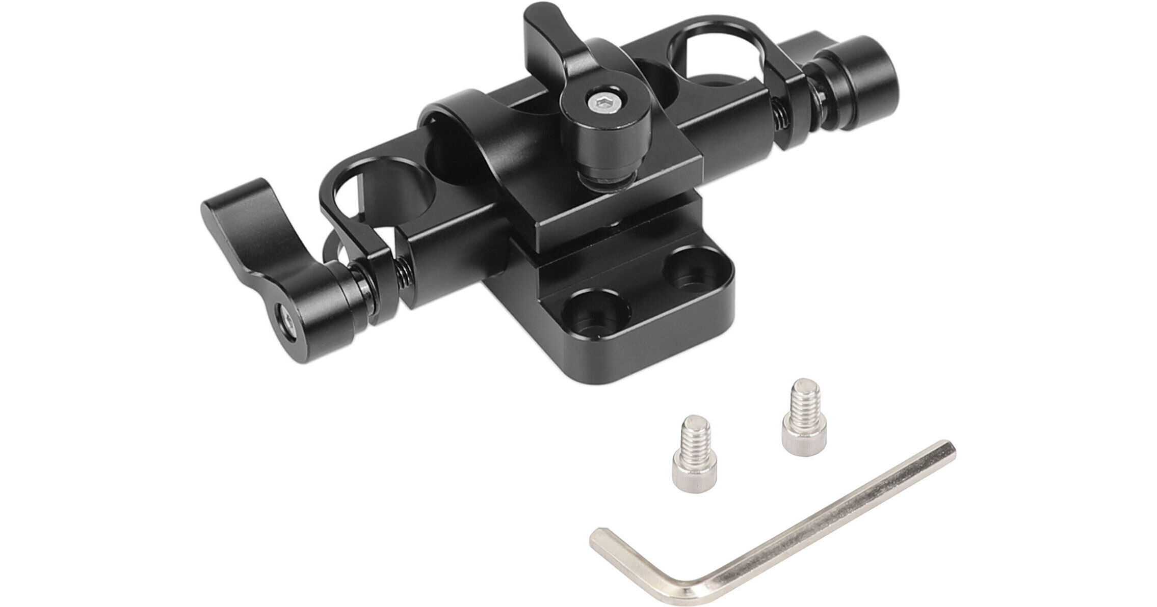 CAMVATE Adjustable 15mm Dual-Rod Clamp with Rotating Mount C2651