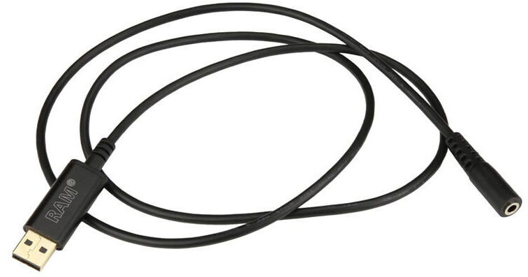 RAM MOUNTS 3.5mm Female to USB Type-A Male RAP-CAB-USBA-AUD35U