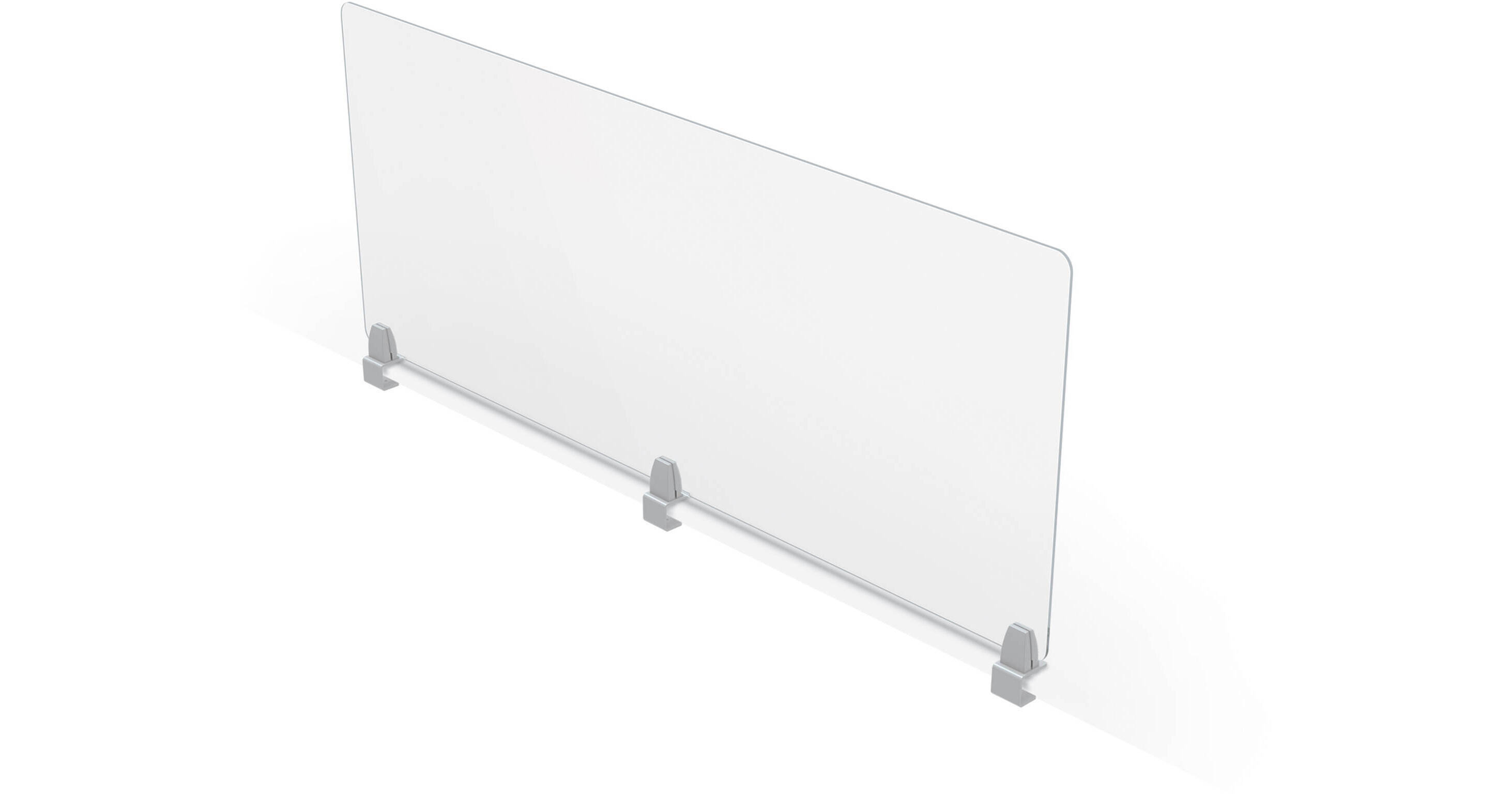 Clarity Clear Acrylic 24"H x 60"L Edge Clamp Acrylic Panel 45260