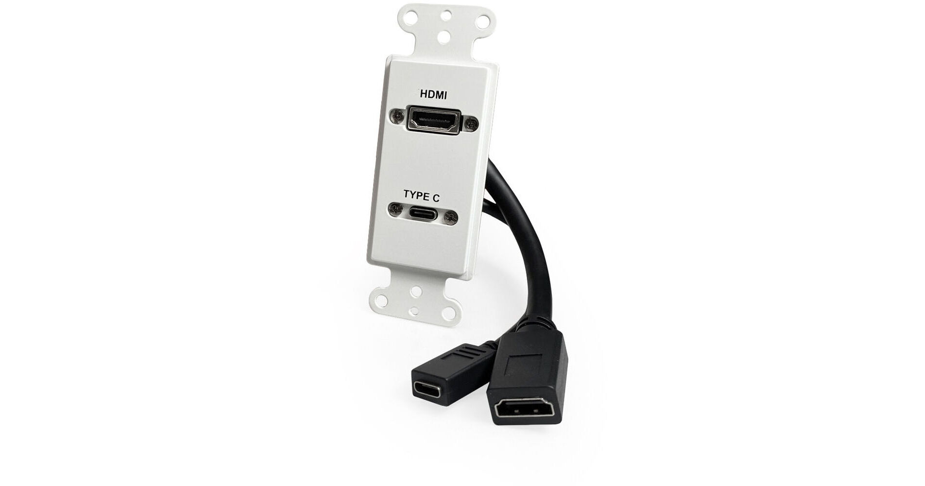 Comprehensive HDMI and USB Type-C Pigtail Wall WPD-HD-U3C-AW B&H