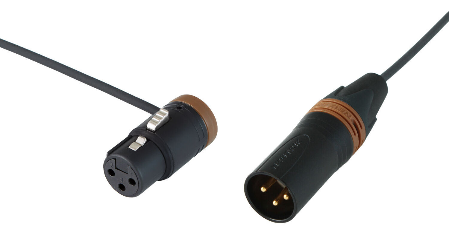 Cable Techniques 2'Lo-Profile XLR-3F-XLR-3M 3.2mm CT-LPX-RS-24S