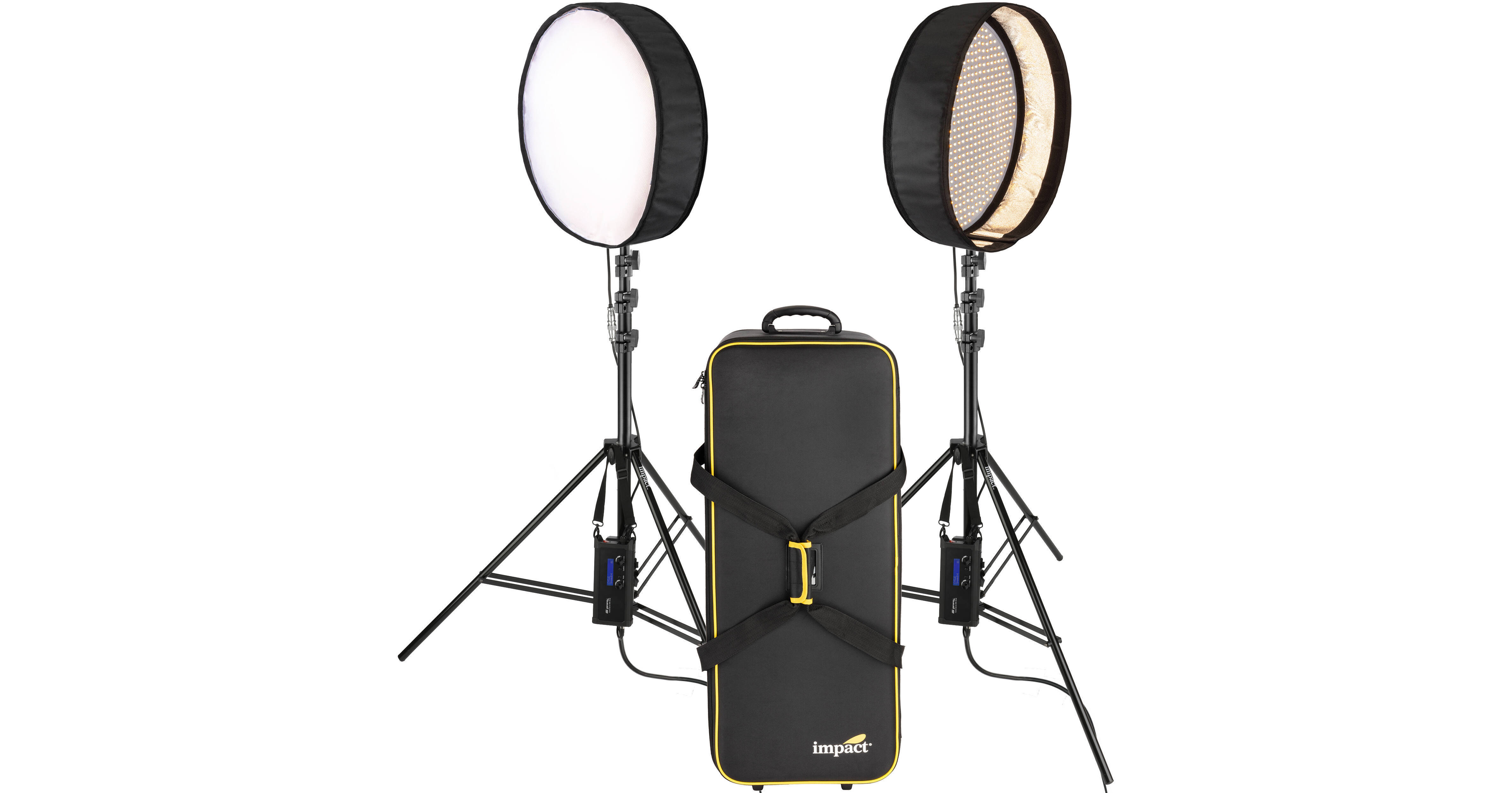 Genaray PortaSun Round Flexible Bi-Color LED 2-Light Kit with