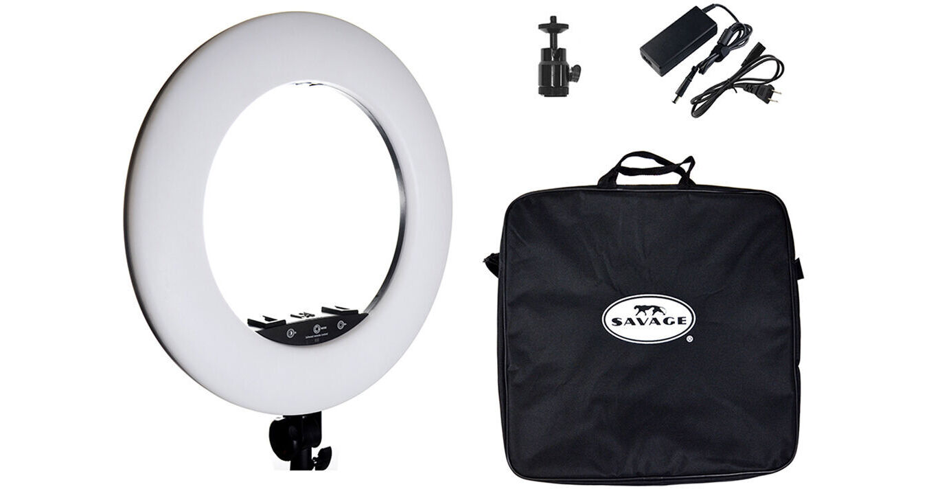 Savage Luminous Pro Bi-Color LED Ring Light (18") LED-RL18BI B&H