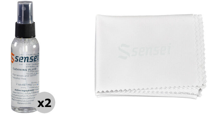 Sensei Optical Cleaning Spray with Premium Lens Cloth (11 x 15")