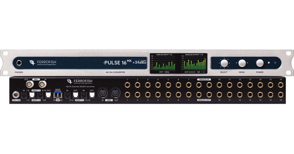 Ferrofish Pulse 16 MX with Analog I/O Modified PULSE 16 MX