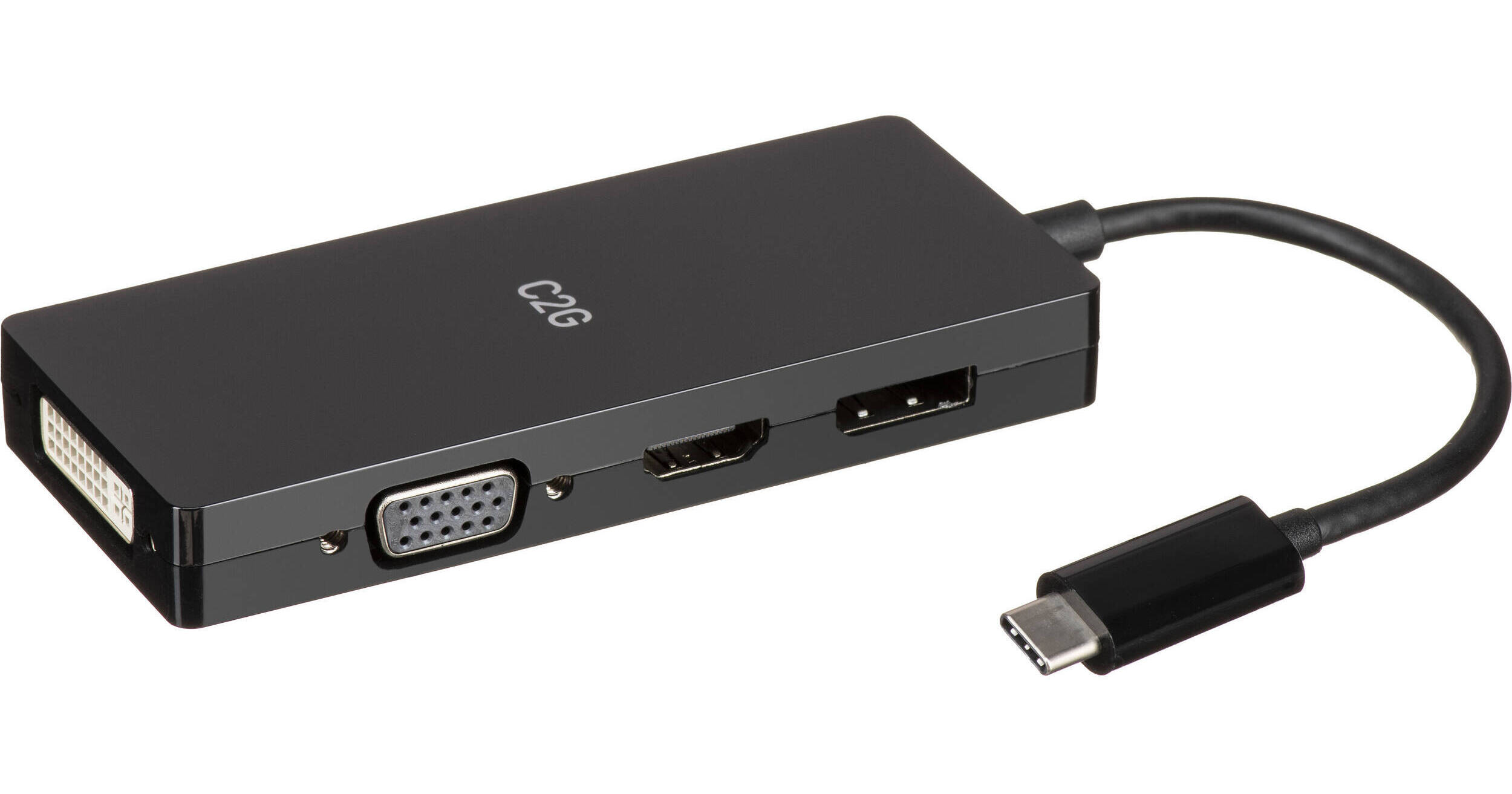C2G USB-C 4-in-1 Video Adapter with HDMI, DisplayPort, C2G54454