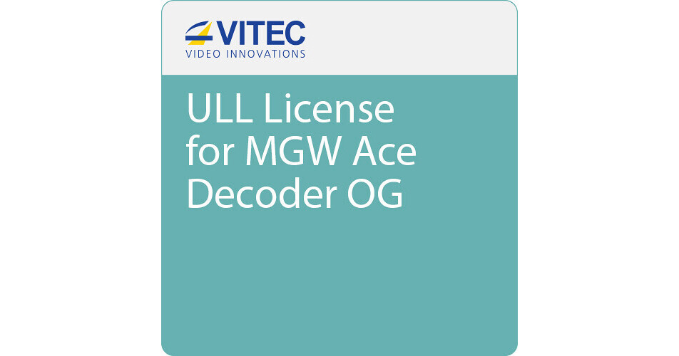 VITEC ULL License for MGW Ace Decoder OG 17623 B&H Photo Video