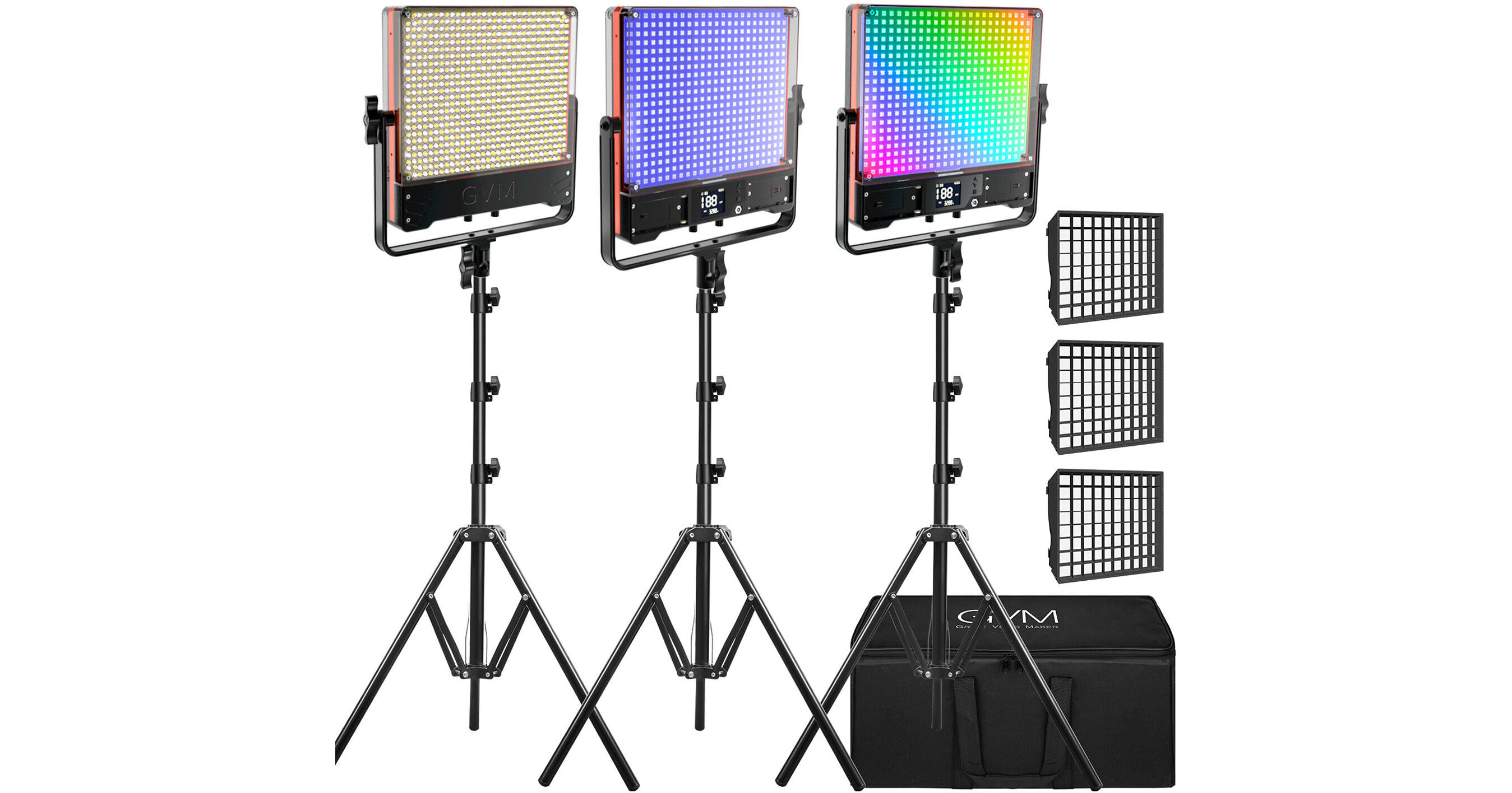 GVM 50SM Double-Sided Bi-Color & RGB LED Light Panel GVM-50SM-3L