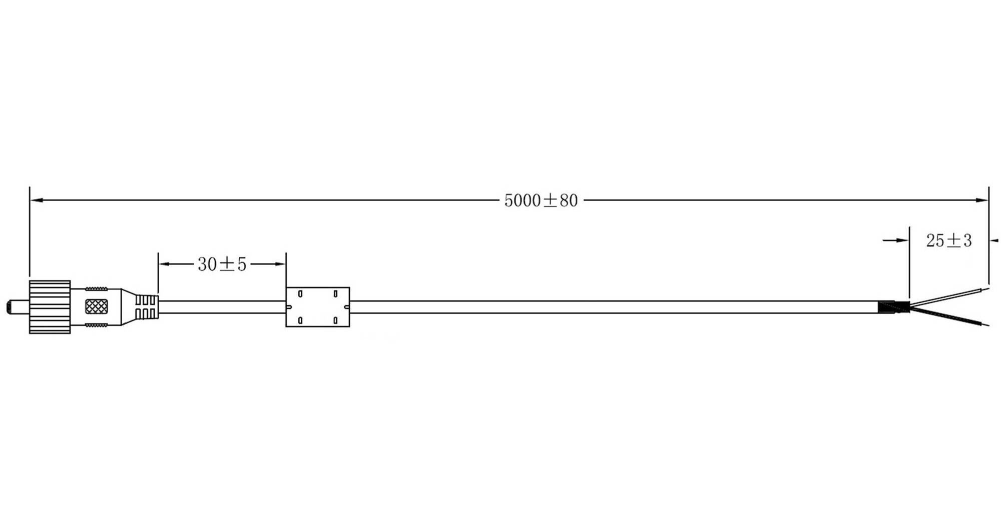 Xenarc IP67 Waterproof Power Cable for 1029GNH POWERCABLE-GNH-5M