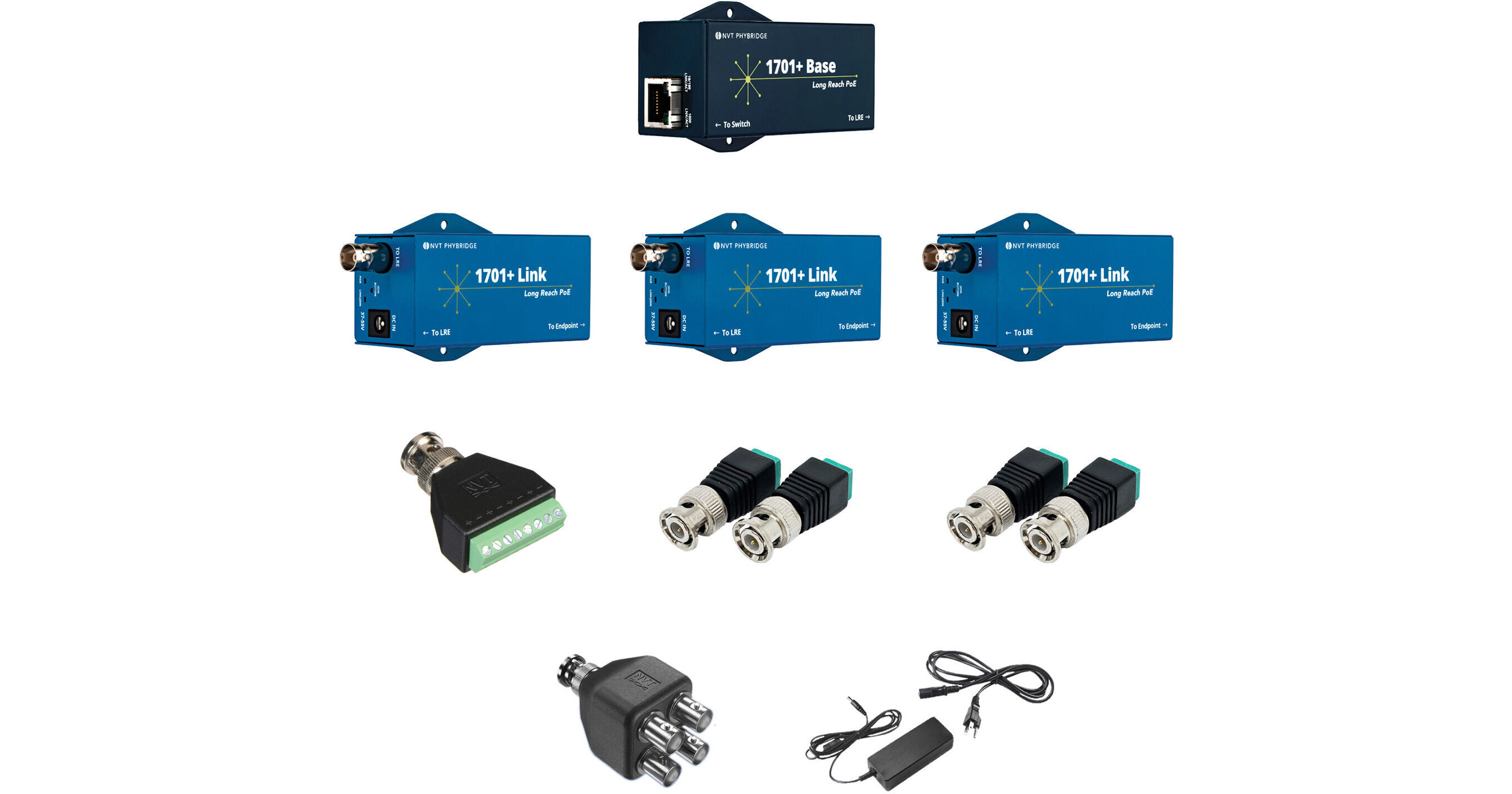 NVT Phybridge 1701+ Base Extender Kit with 3x NV-EC1701PLS-K3H