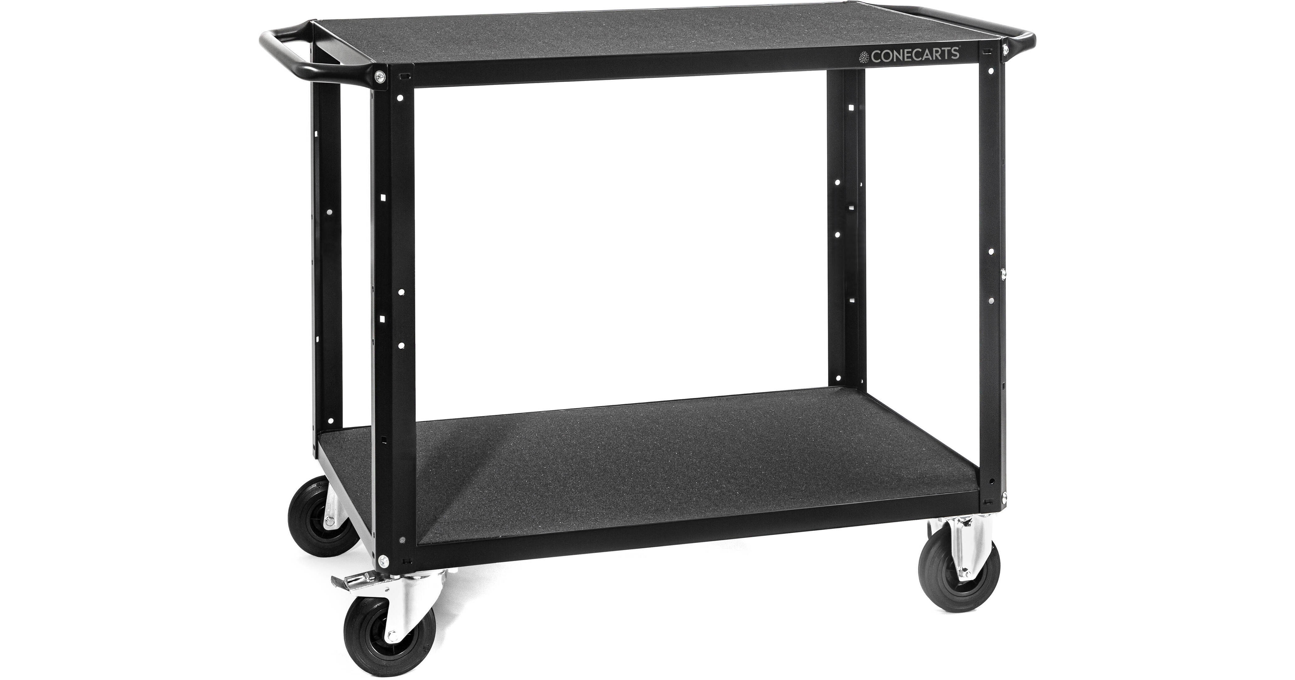 ConeCarts Large 2-Shelf Cart with High-Density