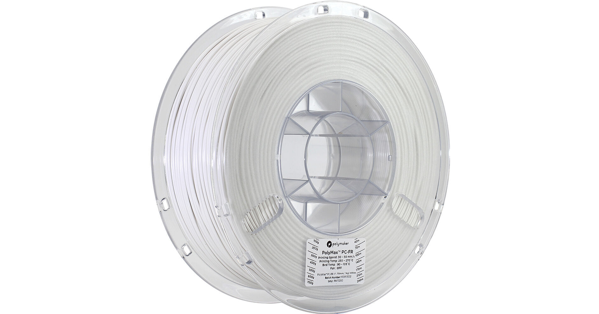 Polymaker PolyMax PC-FR 3D Printing Filament 2.2 lb PM70250 B&H