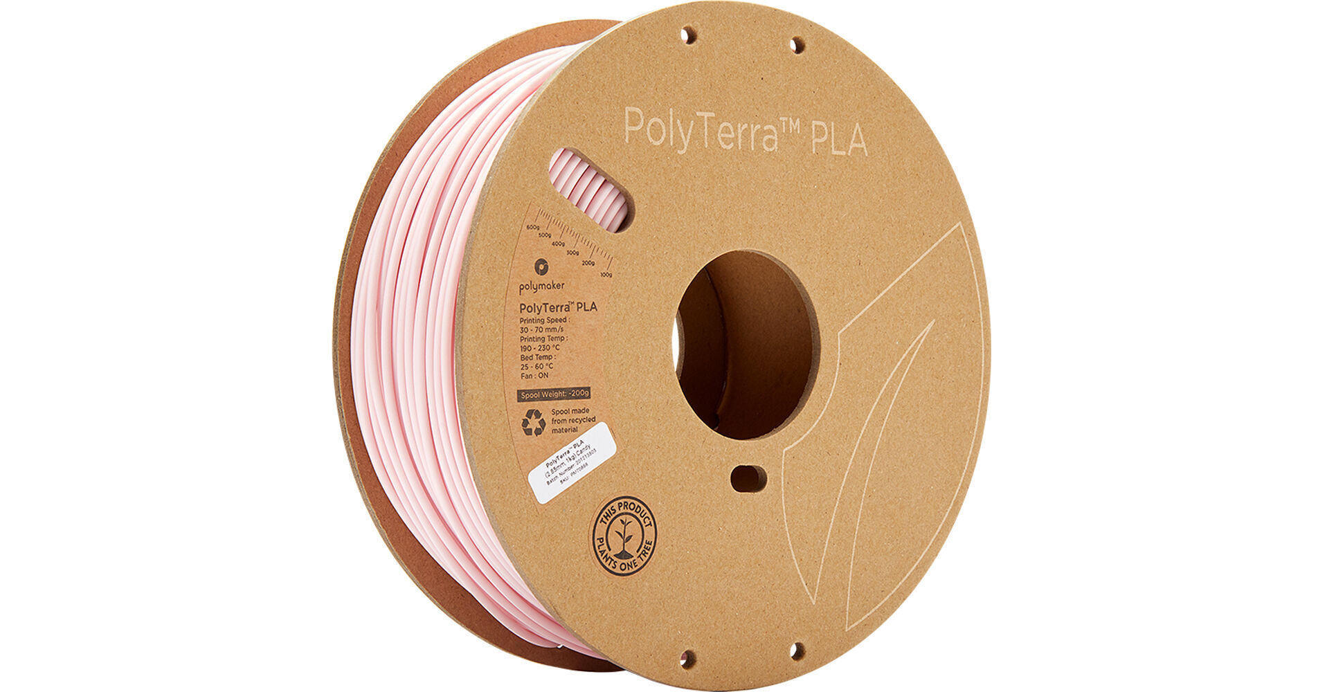 Polymaker 2.85mm PolyTerra PLA Filament (1kg, Candy) PM70868 B&H
