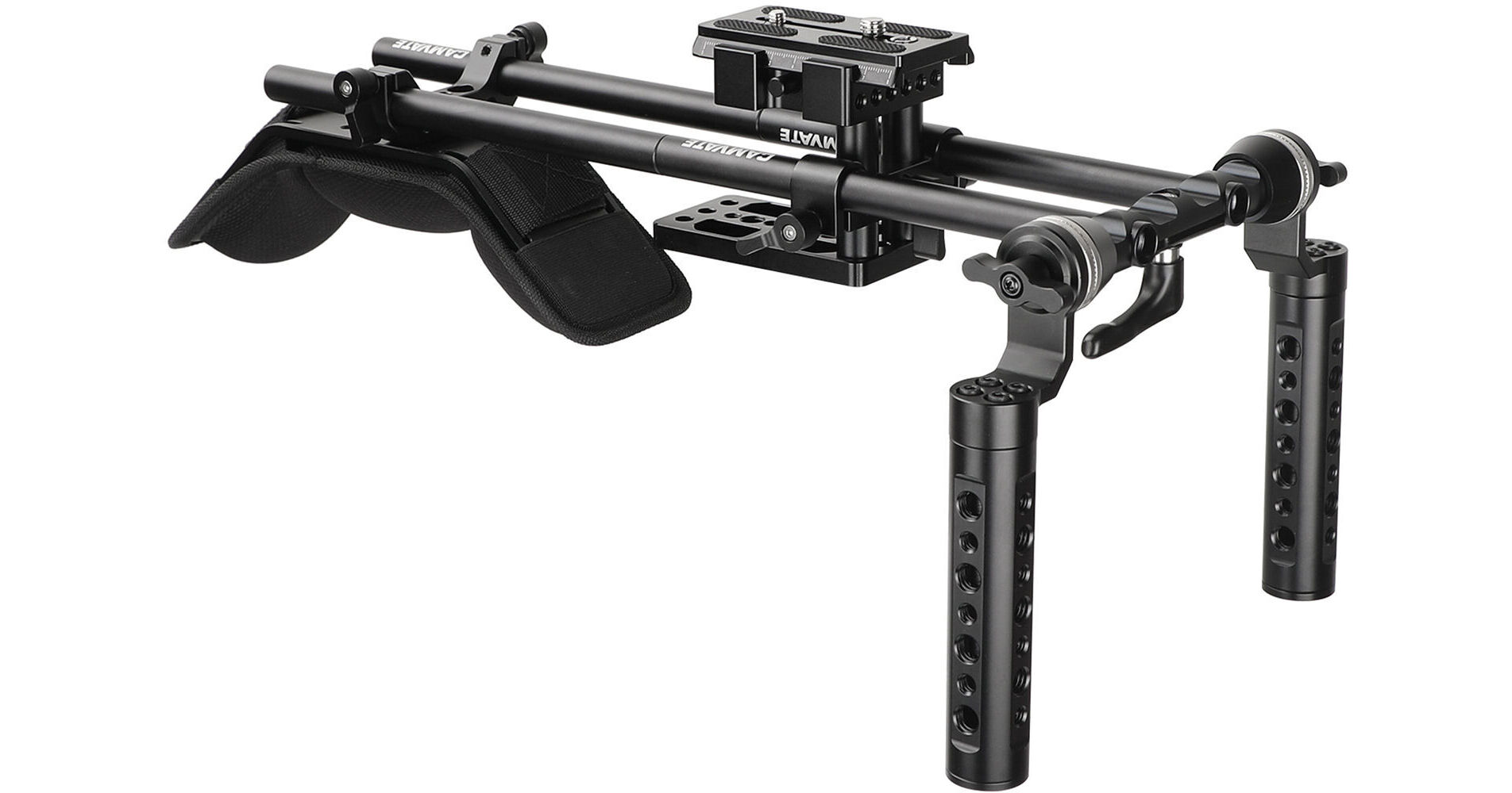 CAMVATE Shoulder Mount Rig with Dual Handgrips, QR Plate & C2749